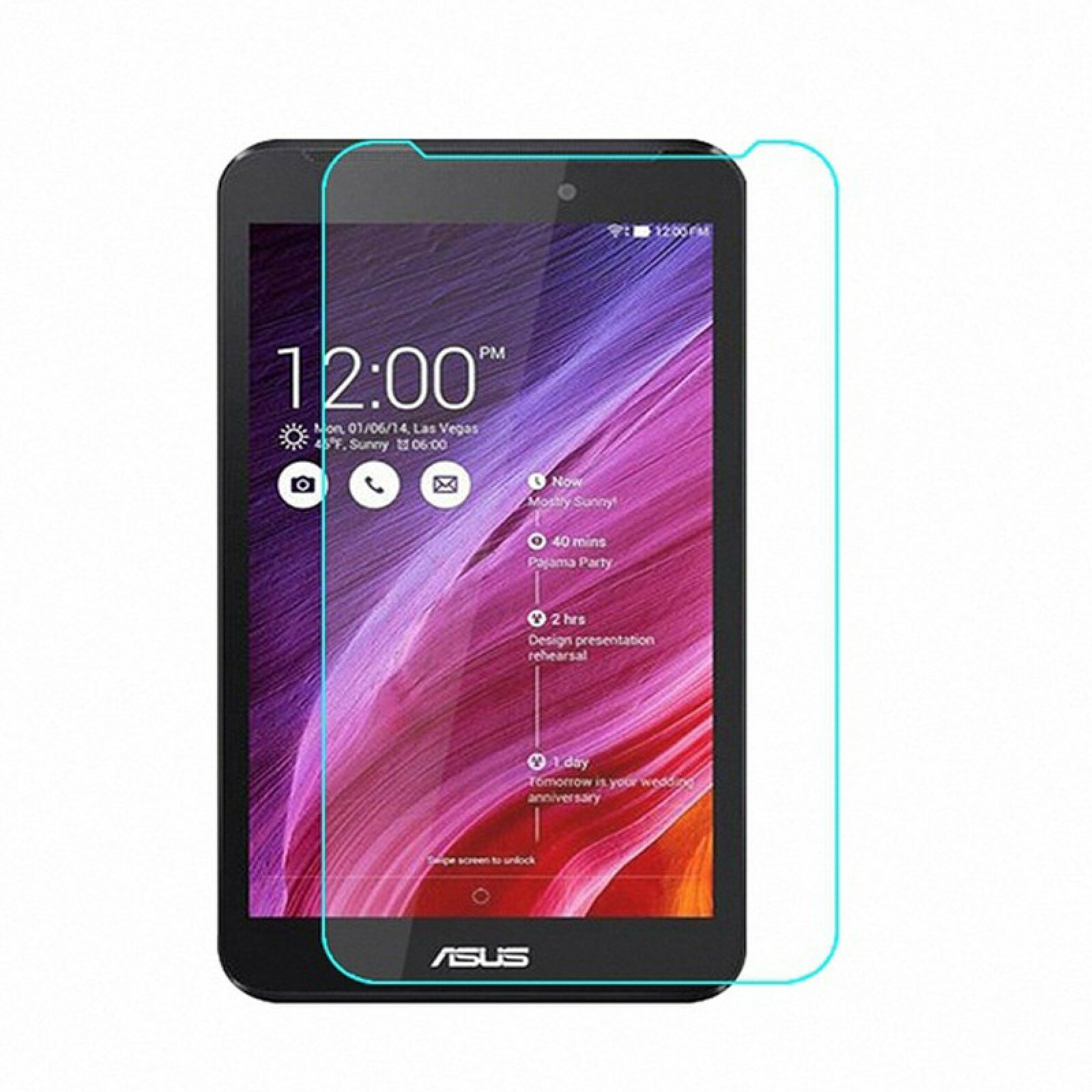 Защитное противоударное стекло MyPads для планшета Asus Fonepad 7 FE170CG с олеофобным покрытием