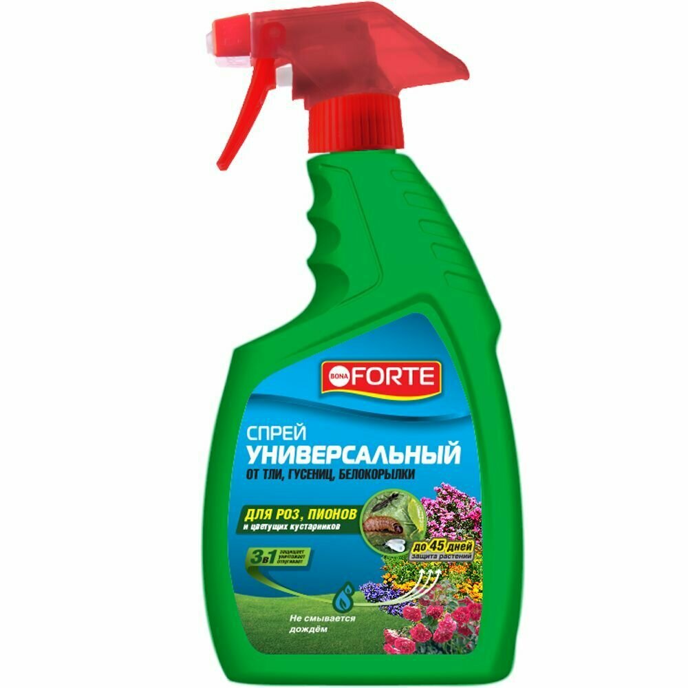 Спрей от вредителей Bona Forte для всех цветущих и декоративных растений 750 мл