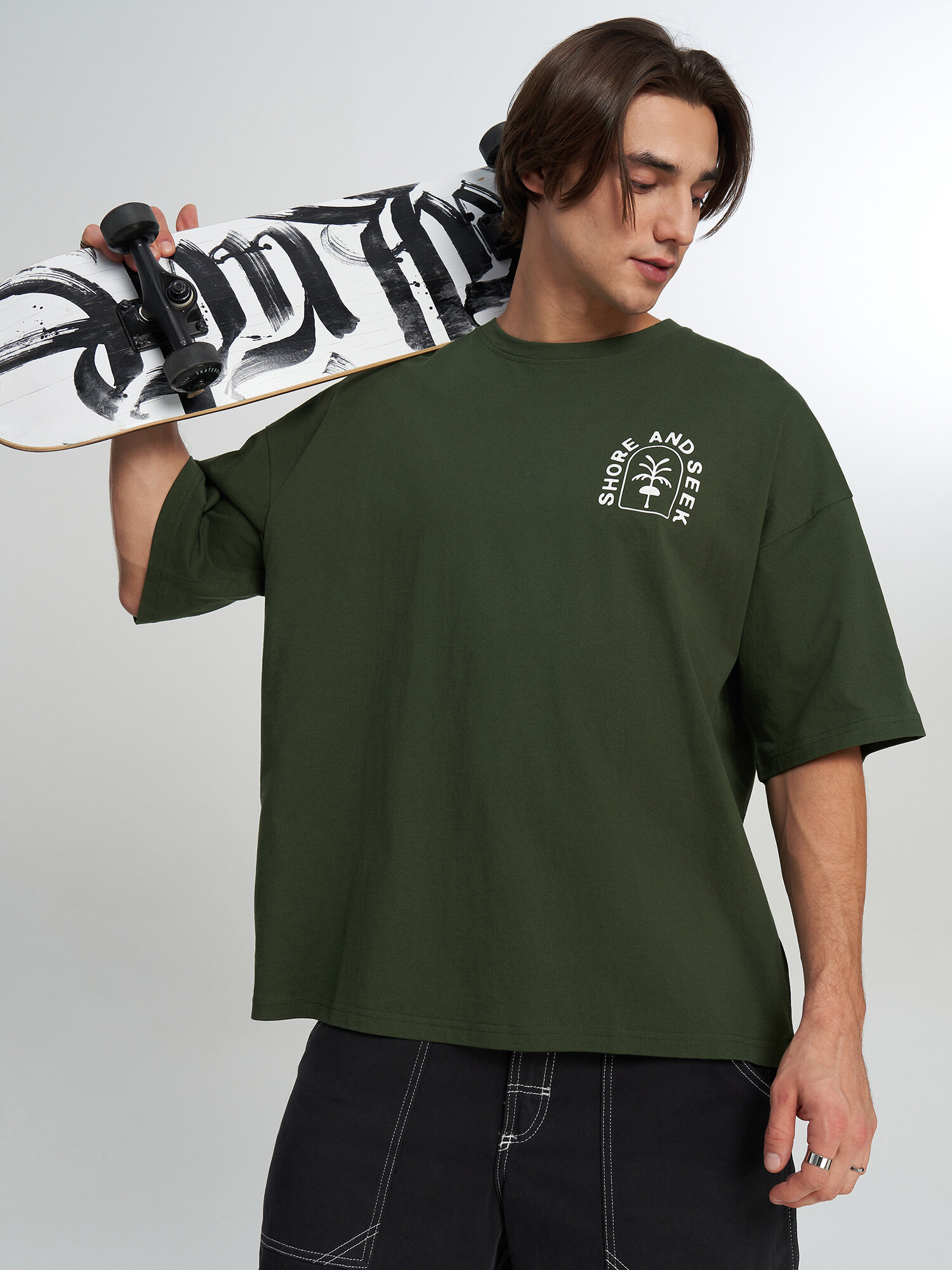 Футболка MATRIX SPORT T SHIRT MAN OVERSIZE, размер L, зеленый — фото 1