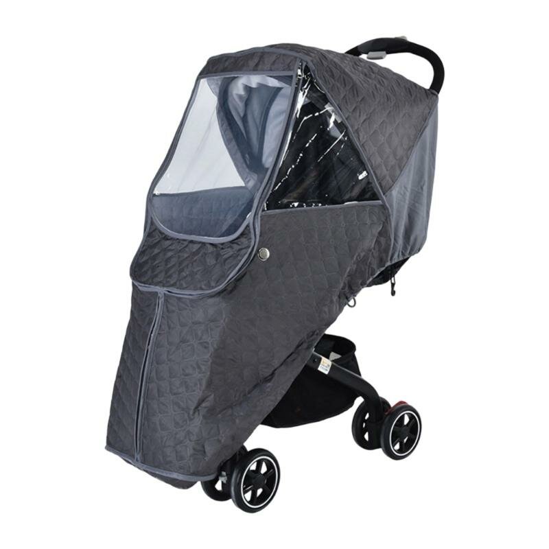 Универсальный дождевик для детских колясок, Темно-серый