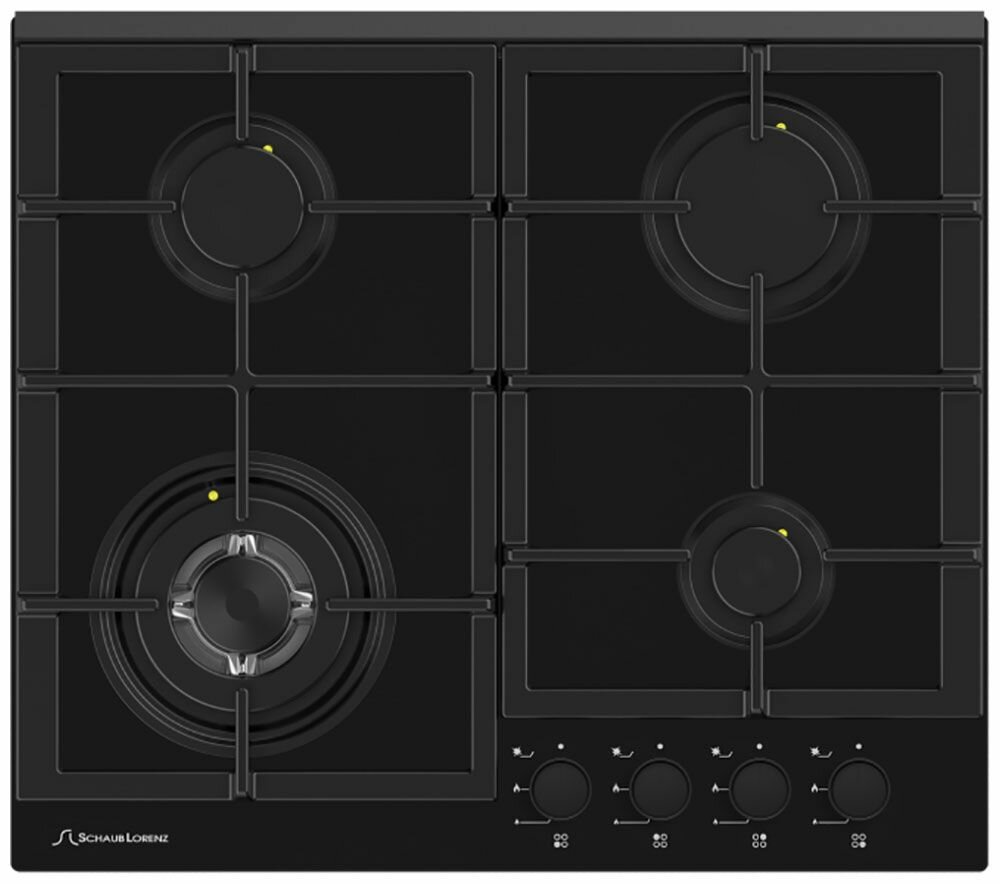 Варочная панель газовая Schaub Lorenz SLK GY6611, черное стекло