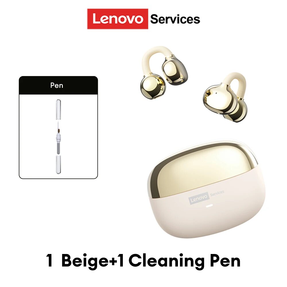 Беспроводные наушники Lenovo LE302 OWS Beige and Clean Pen