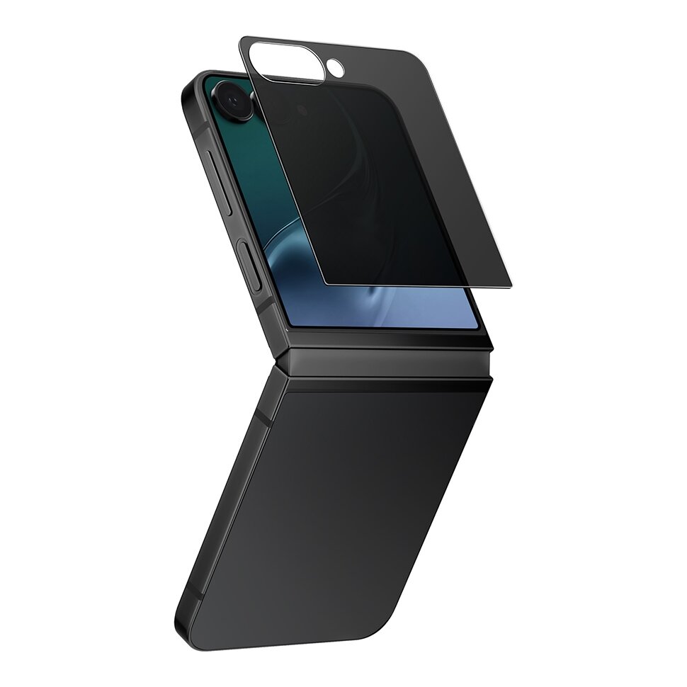 Uniq стекло антишпион для Galaxy Z Flip7, OPTIX Clear/Black (+installer)