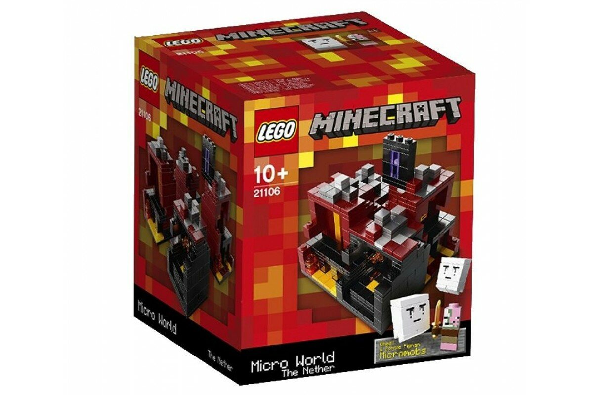 Конструктор LEGO Minecraft Микро мир: Преисподняя 21106 редкий 2013 год 469 дет,