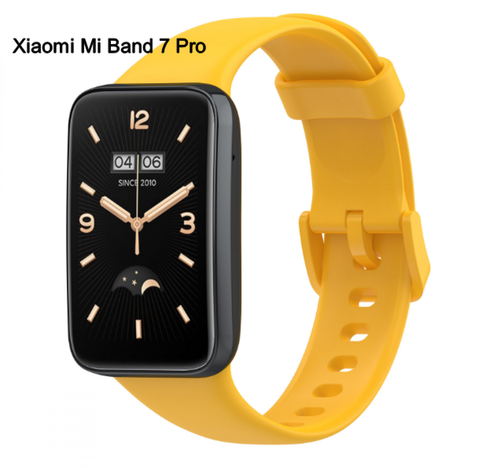 Ремешок MyPads Hypo для Xiaomi Mi Band 7 Pro, гипоаллергенный силикон, быстросъемный, желтый