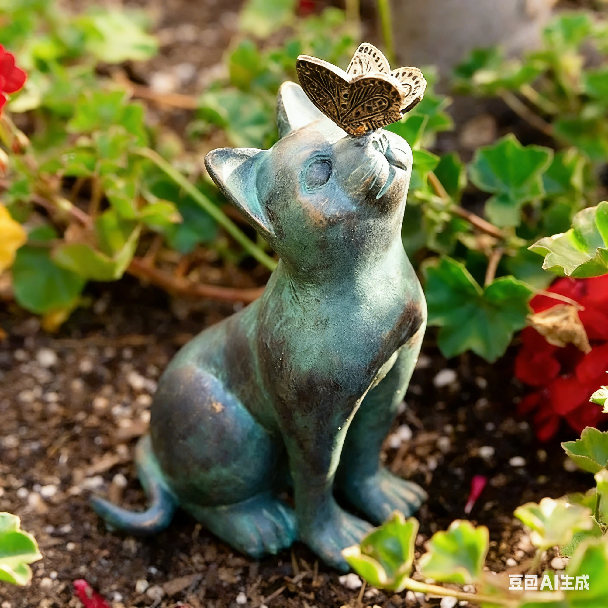 Счастливая кошка из натуральной смолы,11.5×20cm, Садовые поделки из смолы, Украшение дома Счастливого Кота