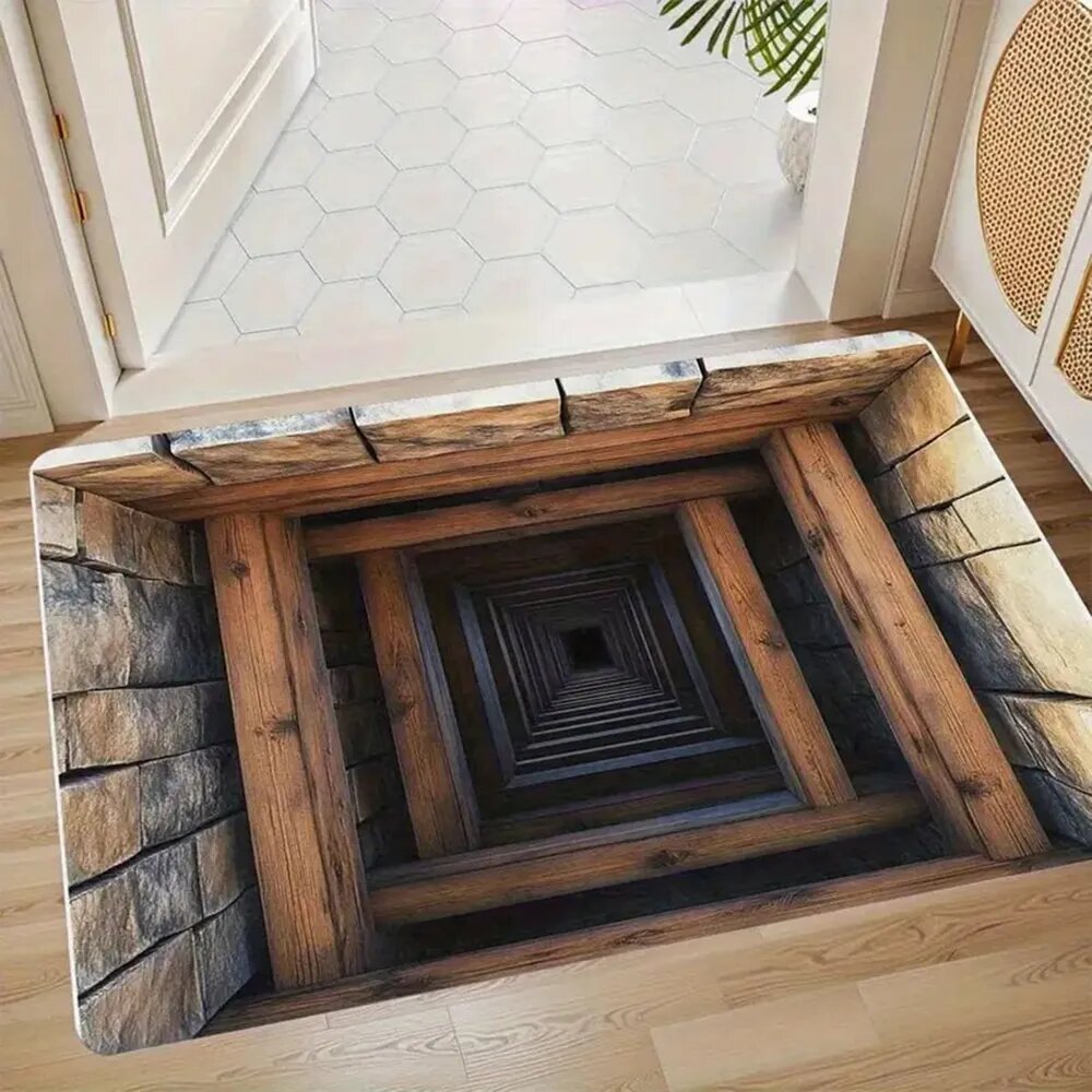 Коврик для ванной 50x80 см 3D Эффект деревянный принт нескользящий коврик для ванной комнаты