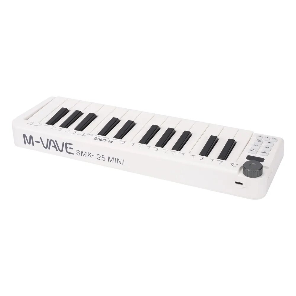 MIDI-клавиатура M-VAVE SMK-25MINI 25 клавиш для работы с музыкальными программами — фото 1