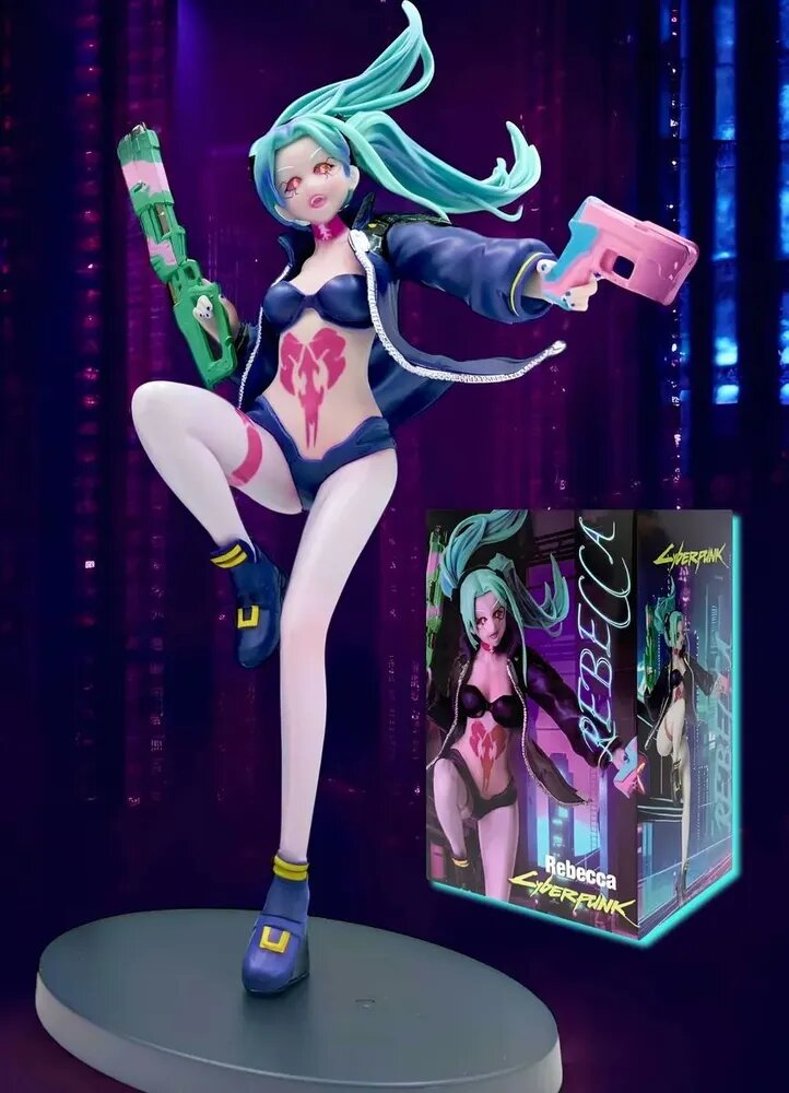 Фигурка Киберпанк Ребекка / Cyberpunk Rebecca 23см на подставке