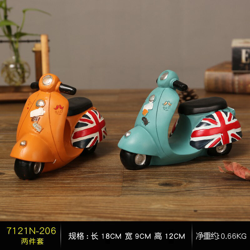 Винтажная модель мотоцикла Zakka, декоративный элемент для дома, гостиной, кабинета, тумбы под телевизор, креативная копилка.