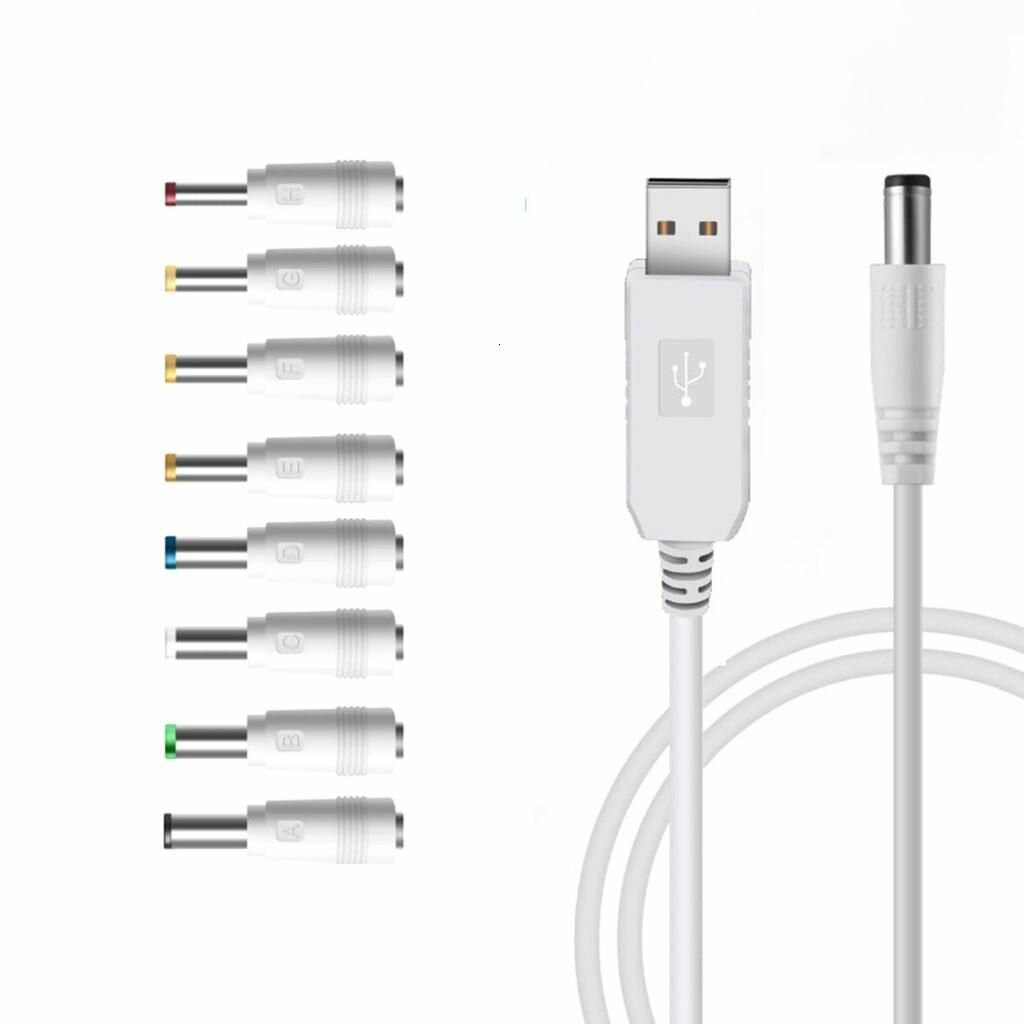 USB кабель питания 9 12 В для роутеров и колонок с разъемом 5,5 2,1 мм, 8 шт, - Линейный адаптер 12 В