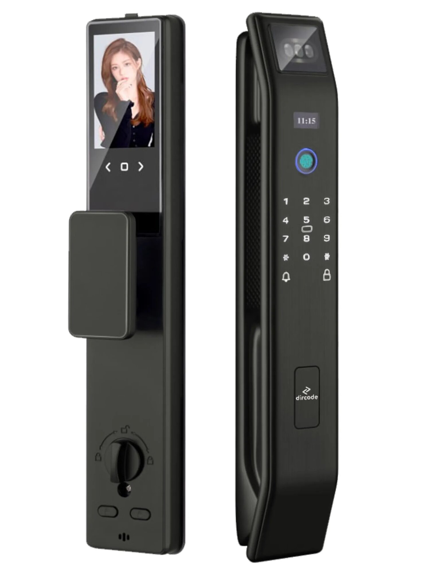 Электронный замок на дверь Dircode U800 с Face ID, бэксет 70 мм