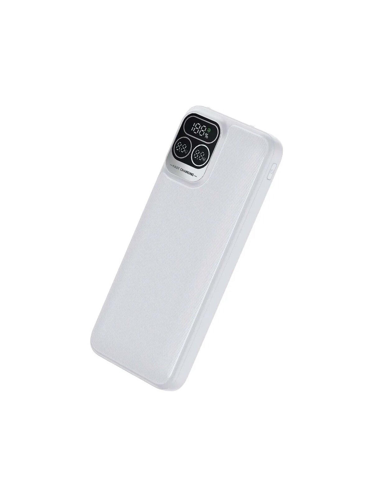 Perfeo Powerbank Atomic Age 10000 mAh/LED дисплей/PD + QC 3.0/Type-C/2 USB/Выход: 5A, max 22.5WWhite (PF_E1473)