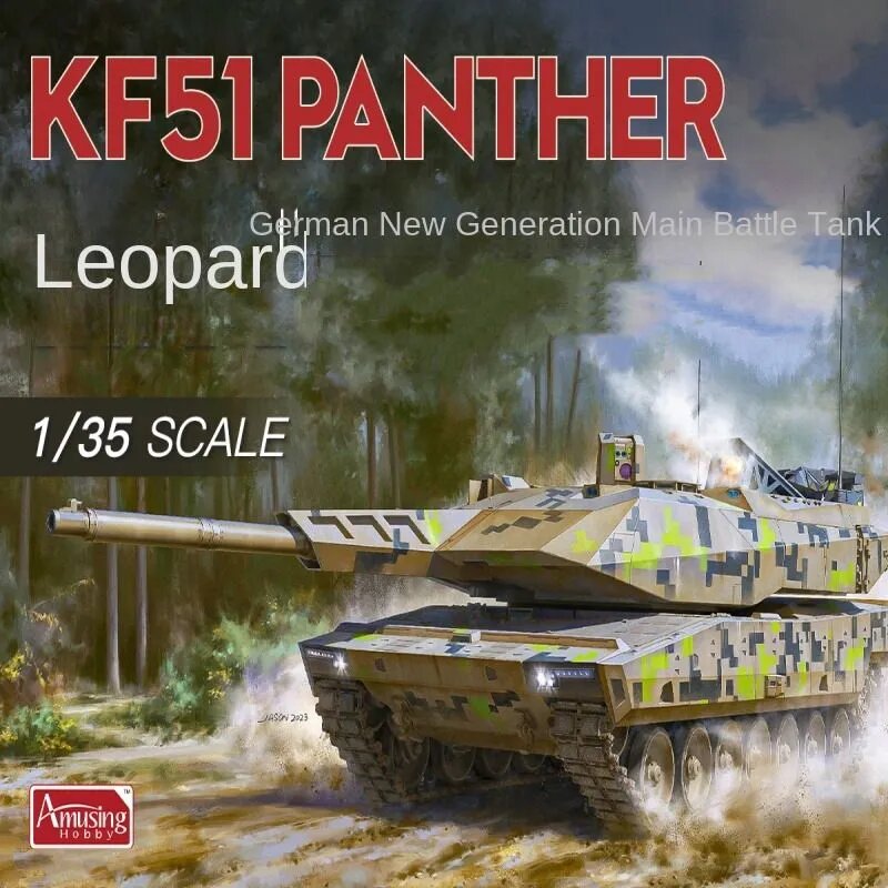 Amusing Hobby 35A047 1/35 KF51 Новый немецкий боевой Jaguar Модель танка