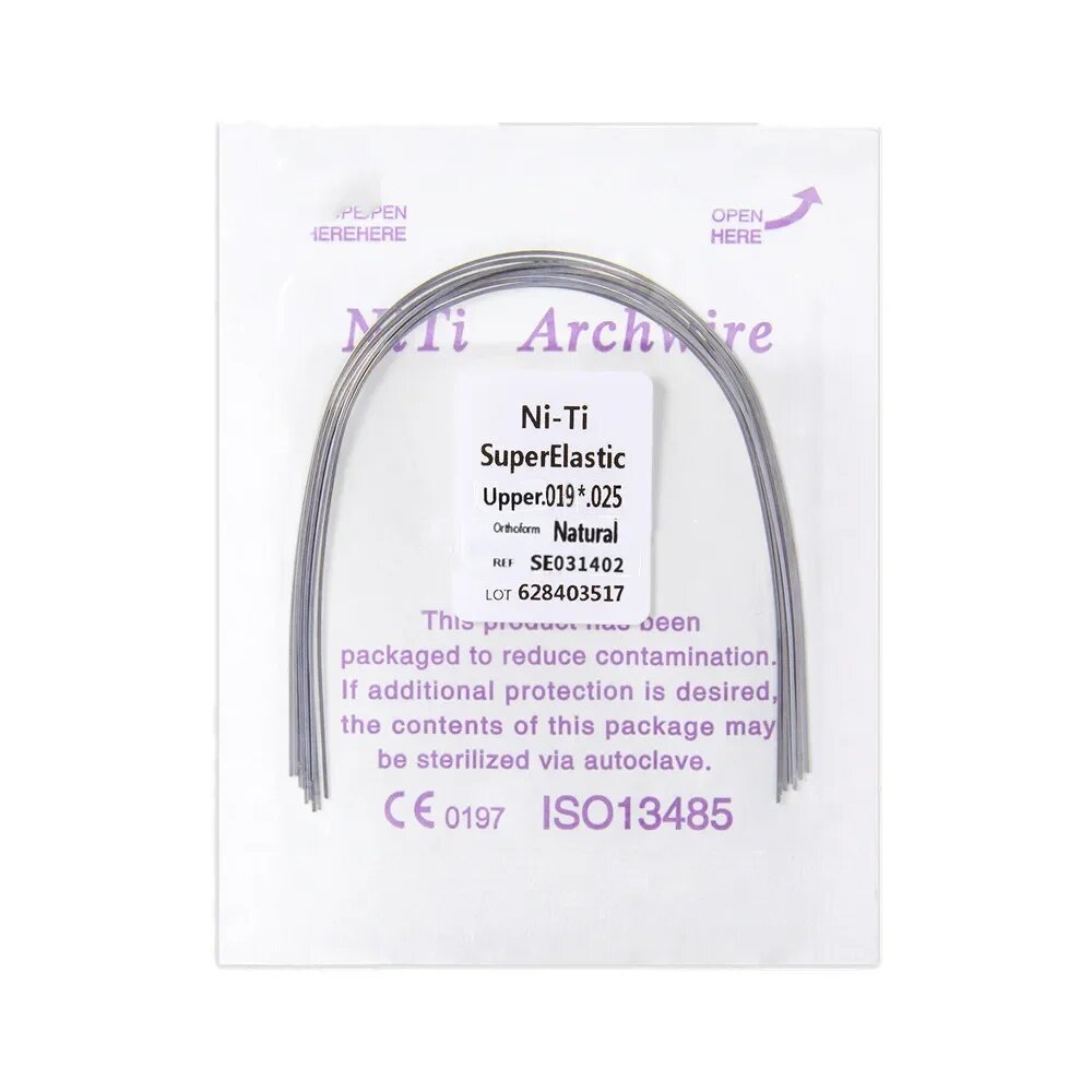 Ортодонтическая дуга Ni-Ti SuperElastic 0.019"x0.25 Natural