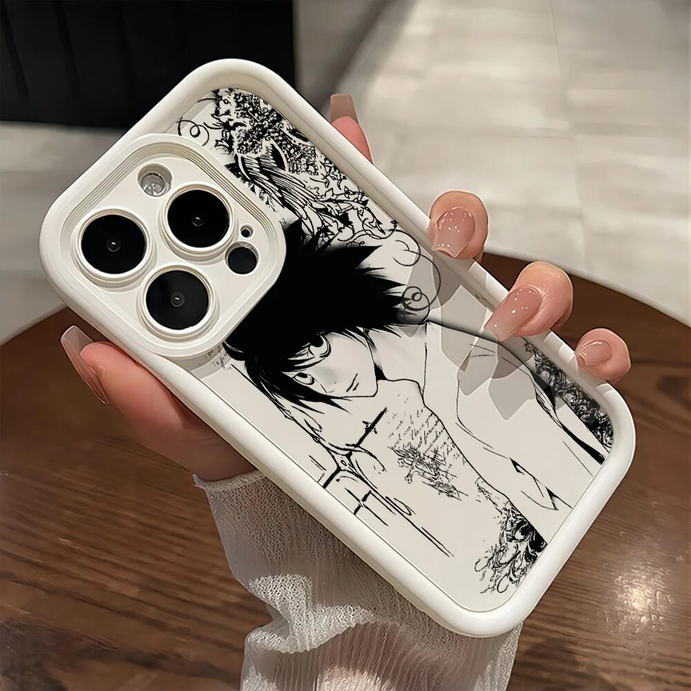 Чехол для iPhone 13 "Тетрадь смерти" (Аниме), белый