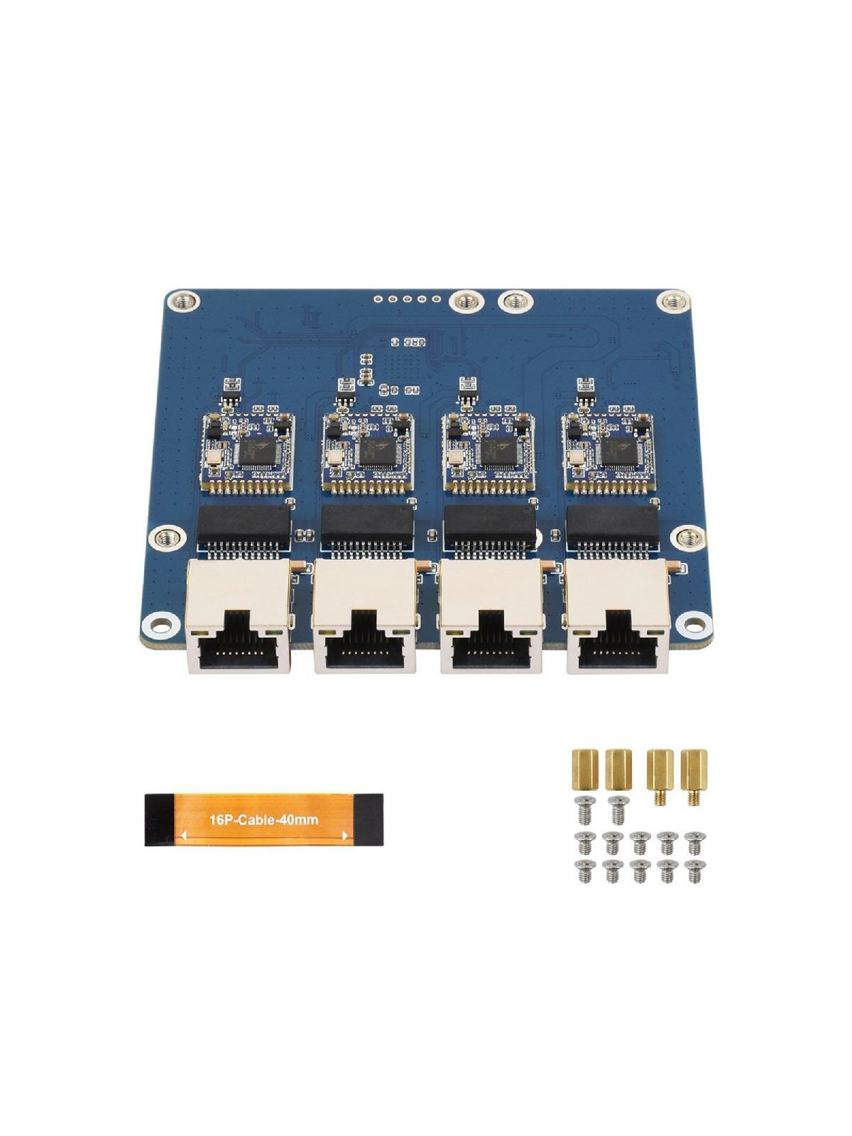 4-канальный сетевой адаптер PCIe для подключения к компьютеру