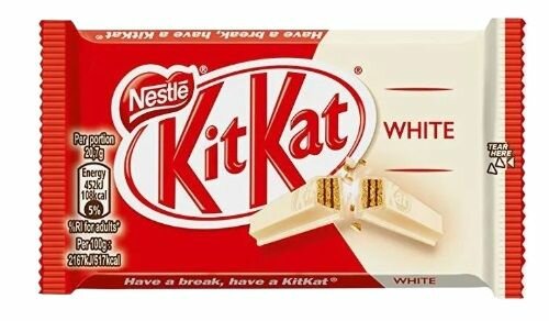 Шоколад KITKAT белый с хрустящей вафлей 41,5г