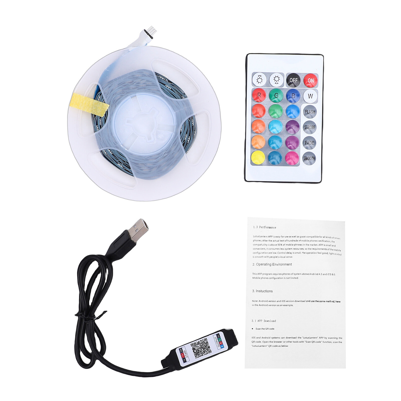 Светодиодные ленты 5 М RGB с Дистанционным Управлением приложением, Световая лента с изменением цвета, Динамические режимы Ярких Цветов, Регулируемая яркость, Синхронизация музыки, Вырезаемая Установка своими руками для домашнего Декора