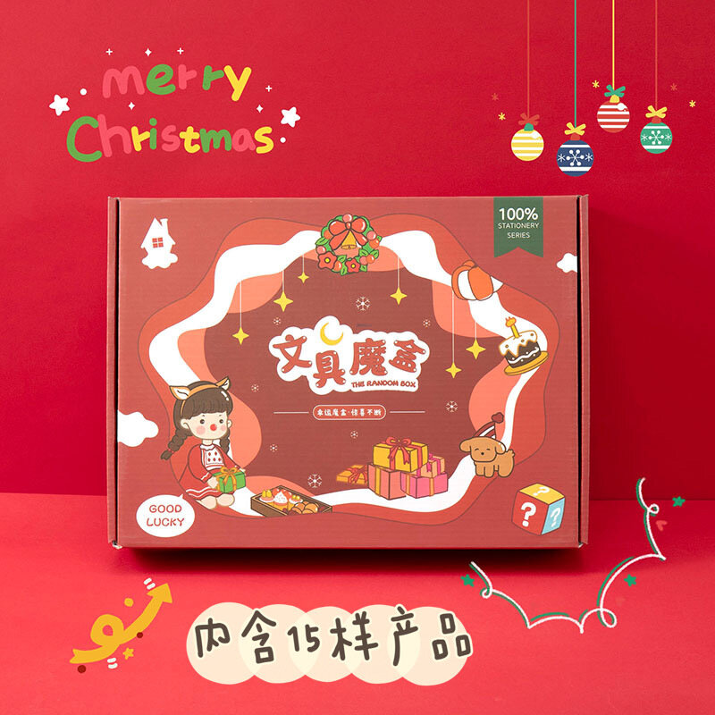 Набор канцелярских товаров оптом, рекламный подарок для дошкольников, подарочный набор канцелярских товаров в формате сюрприз-бокса с мультяшными персонажами, сувенирный подарок.