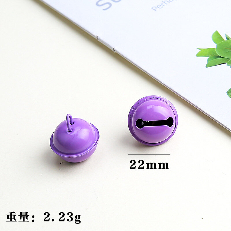 22-миллиметровые окрашенные металлические колокольчики в ярких цветах, аксессуары для рукоделия, подходят для брелоков, подвесок, ошейников для домашних животных, декоративных мелких предметов, креати