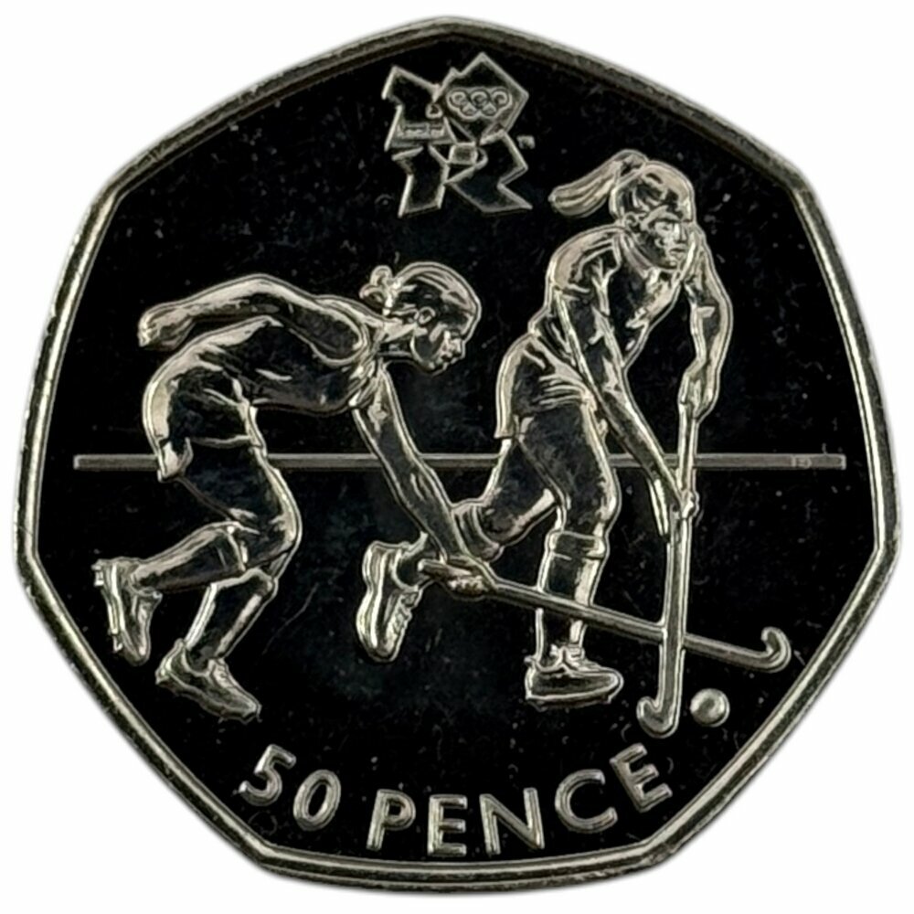 Великобритания 50 пенсов 2011 г. (XXX летние Олимпийские игры 2012, Лондон - Хоккей на траве) (CN)