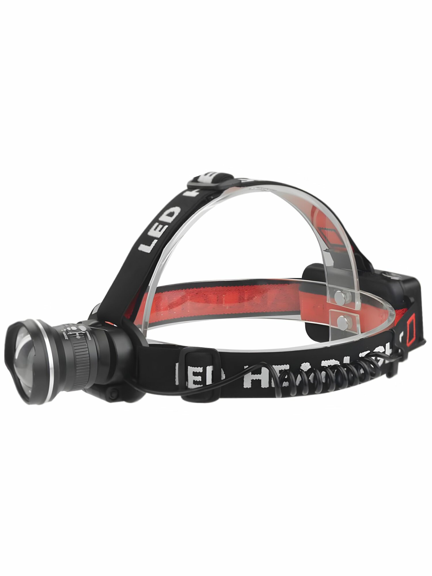 Фонарь налобный Огонь HT-235-2 Zoom светодиодный, 4 режима (белый+красный свет)