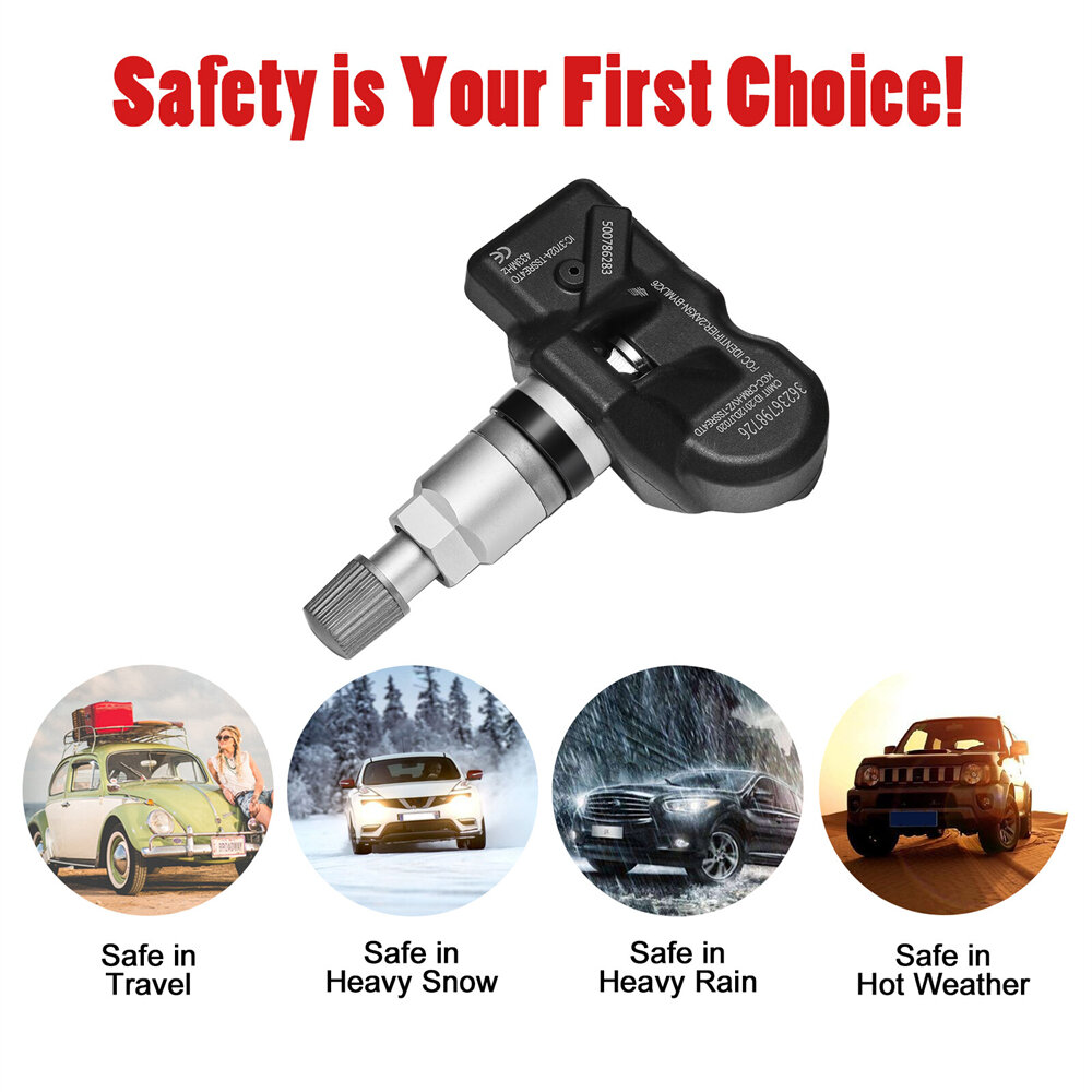 4Pcs Tire Pressure Sensor TPMS For BMW E82E90E60 E66 E70 X3 X5 X6 Z4