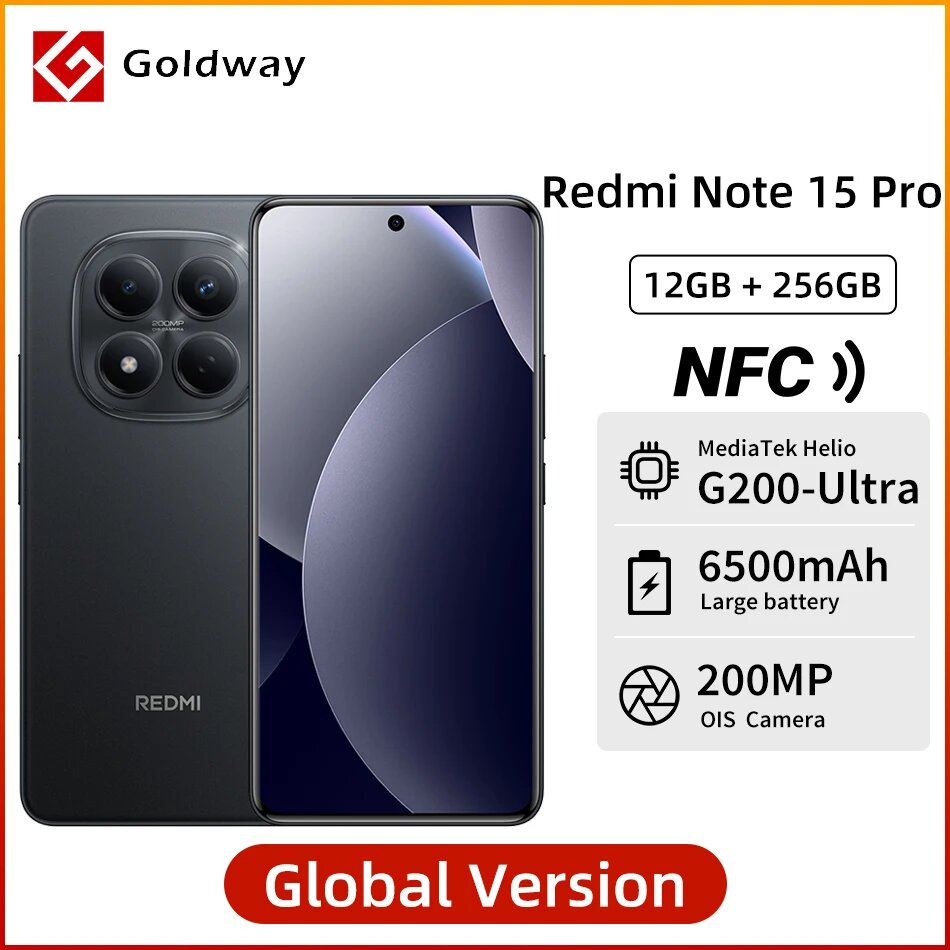 Смартфон Xiaomi Redmi Note 15 Pro 4G, 12/256ГБ, global