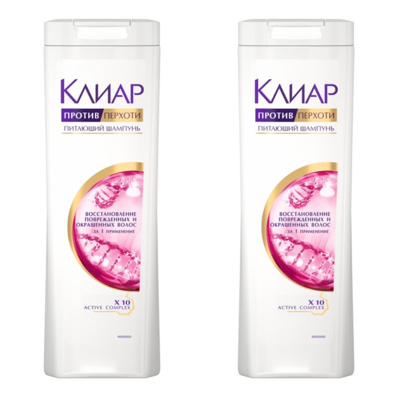 Клиар Шампунь Восстановление поврежденных и окрашенных волос, 400 мл, 2 уп