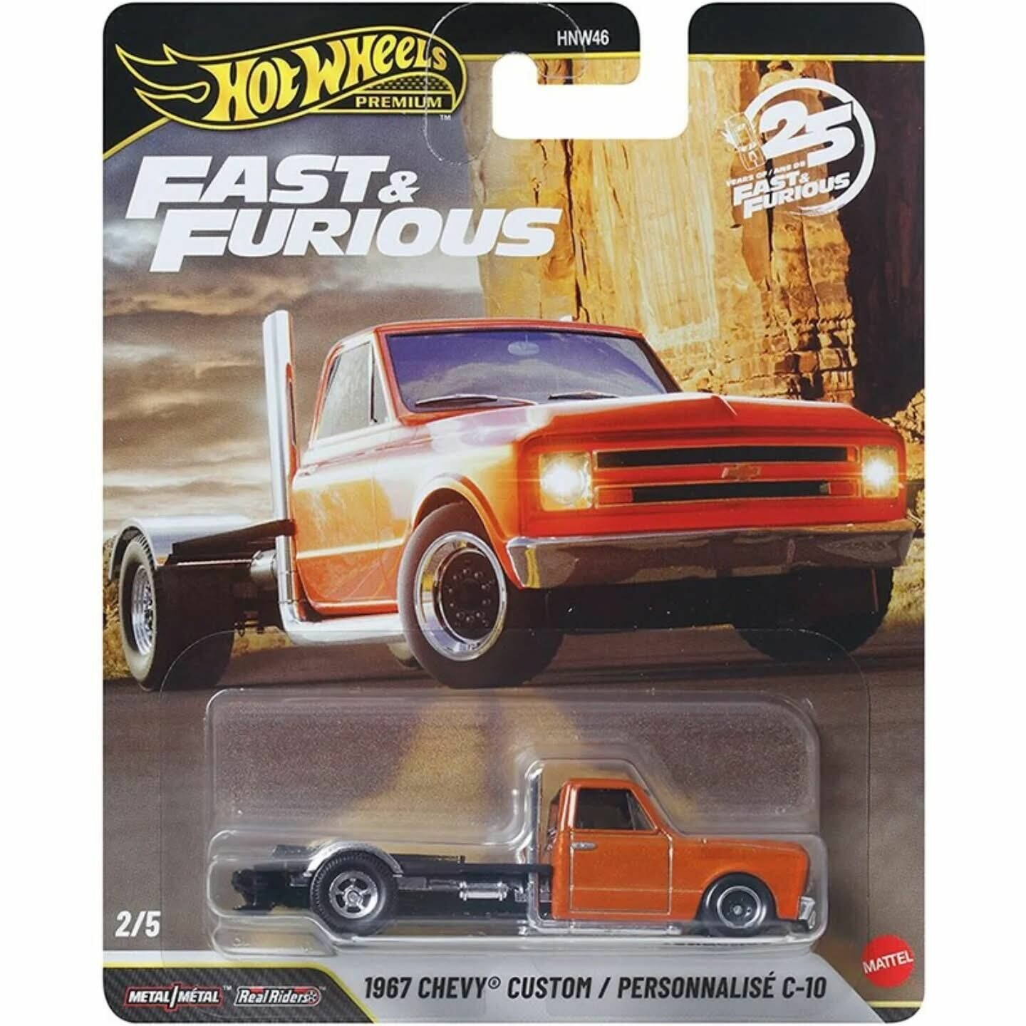 Набор Hot Wheels Premium Fast & Furious P: 1967 CHEVY CUSTOM/PERSONNALISE C-10 , 1 коллекционных авто 1:64
