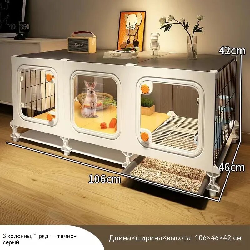 Клетка для кролика, грызунов, морской свинки, большая 106x46x42 см