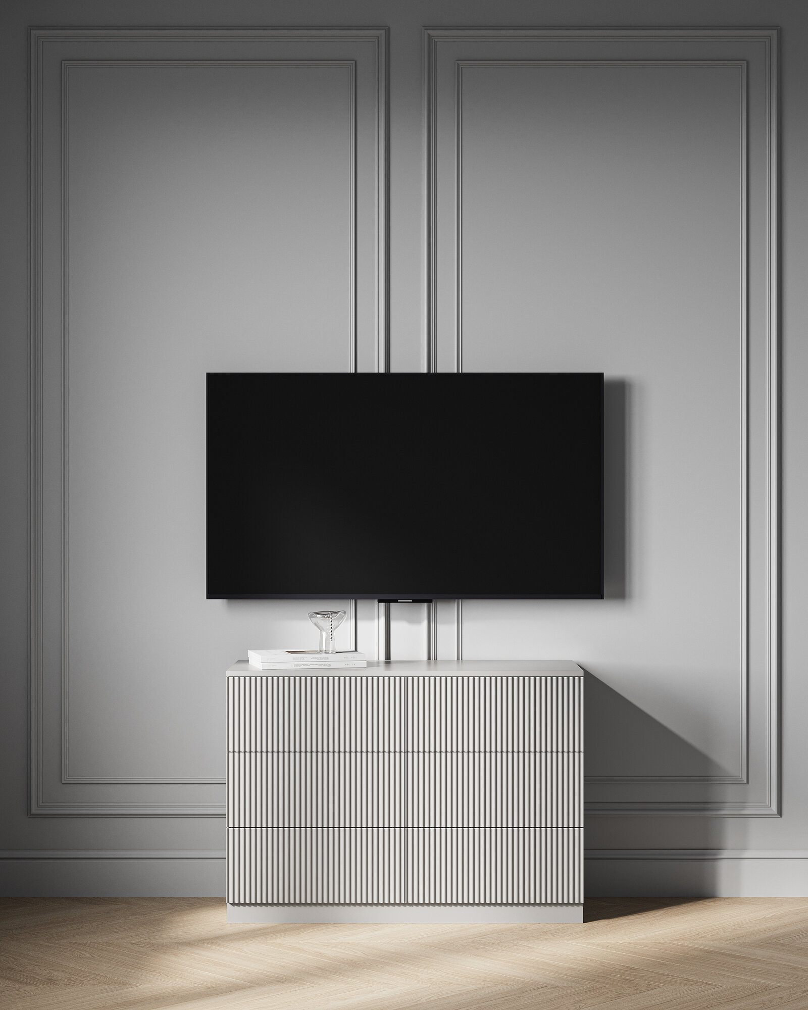 Комод Моника с ящиками для одежды и хранения вещей, современный стиль, МДФ фасады