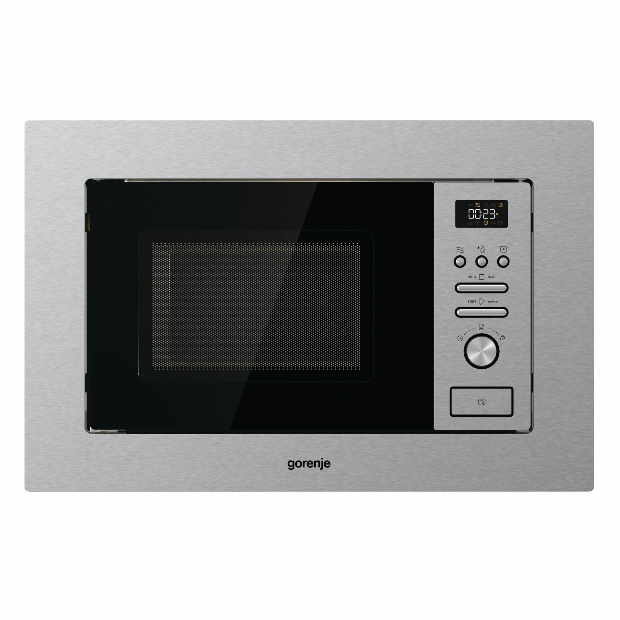 Встраиваемая микроволновая печь с грилем Gorenje BM201AG1X, 20 л, гриль, размораживание по весу, нержавеющая сталь