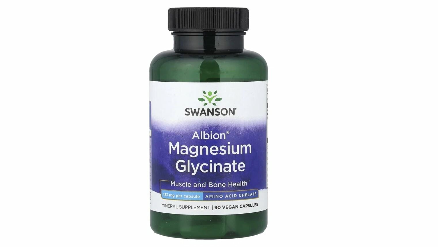 Магния Глицинат хелатный Swanson Albion Magnesium 133 мг 90 капсул