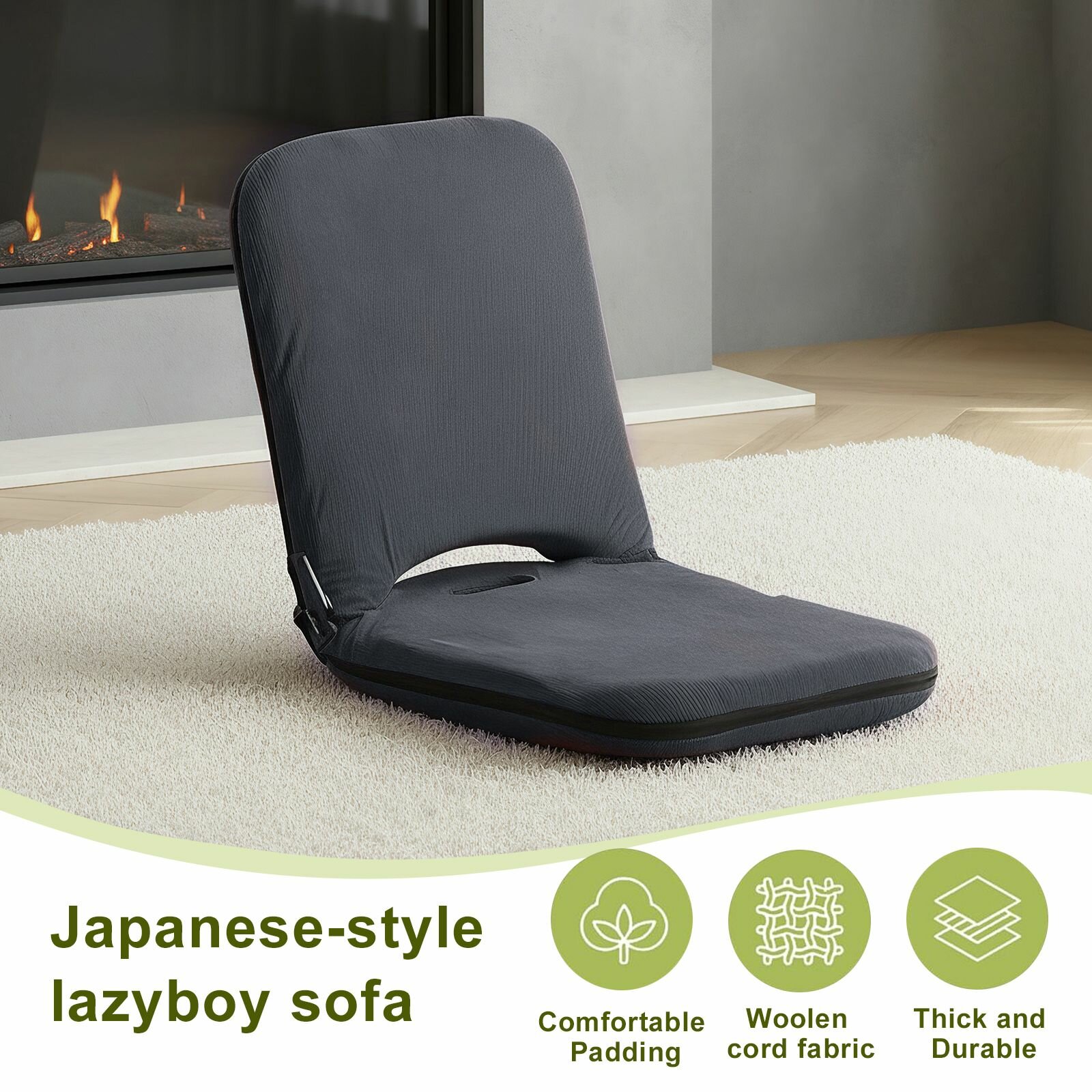 5-позиционное регулируемое напольное кресло, складной ленивый диван-кресло для медитации, чтения