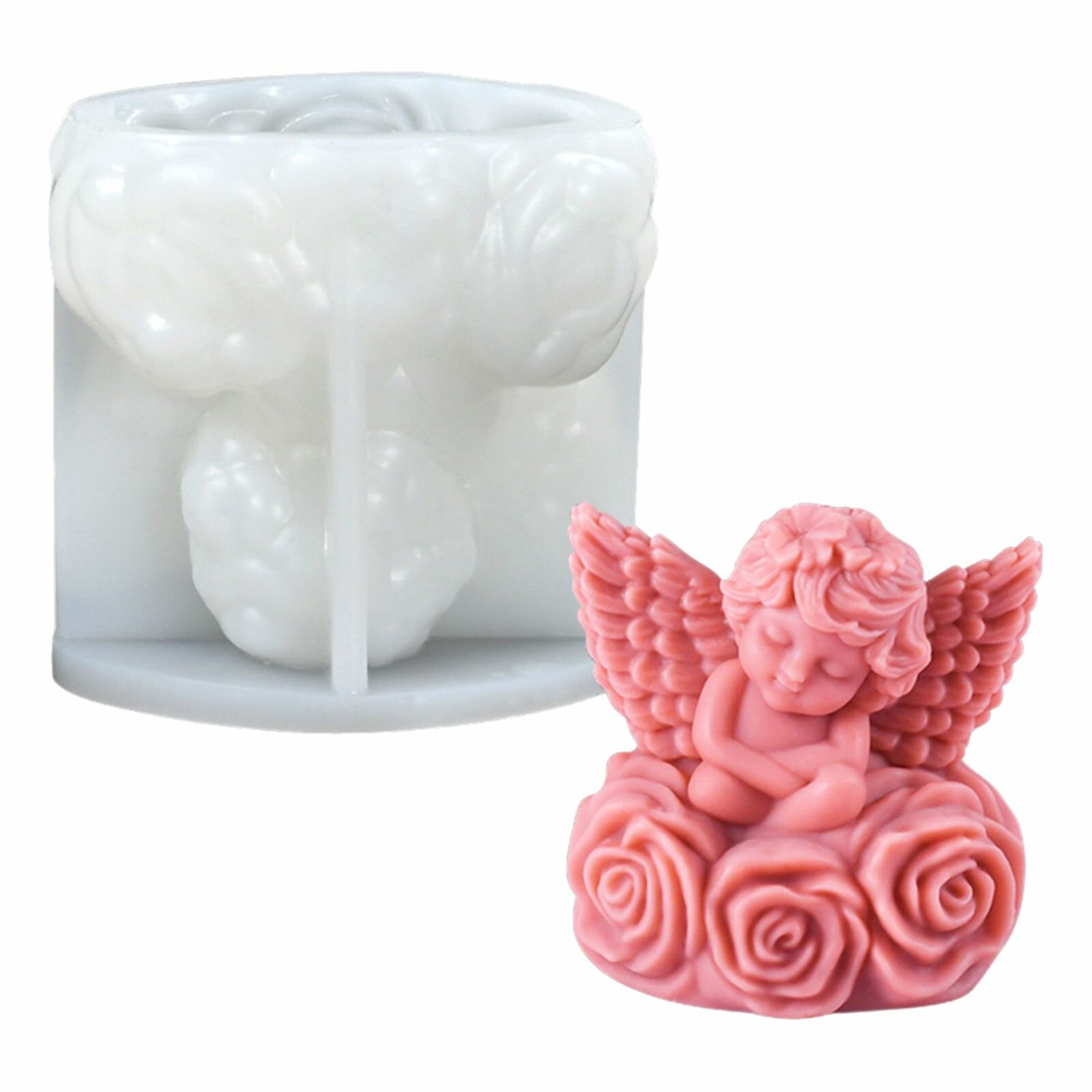 Формы для свечей из силикона в виде фигурки крылатой девочки эпоксидной смолы