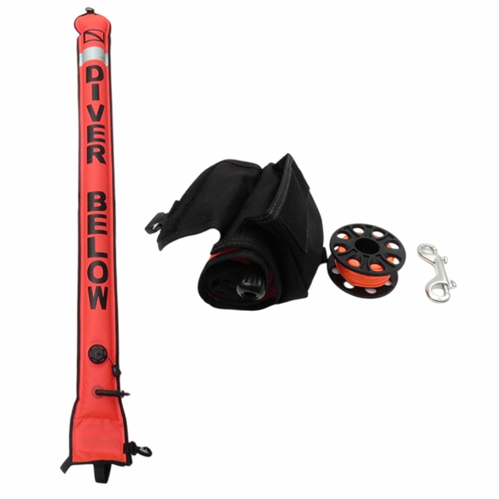 Набор маркерных буев и катушки для дайвинга с открытым дном