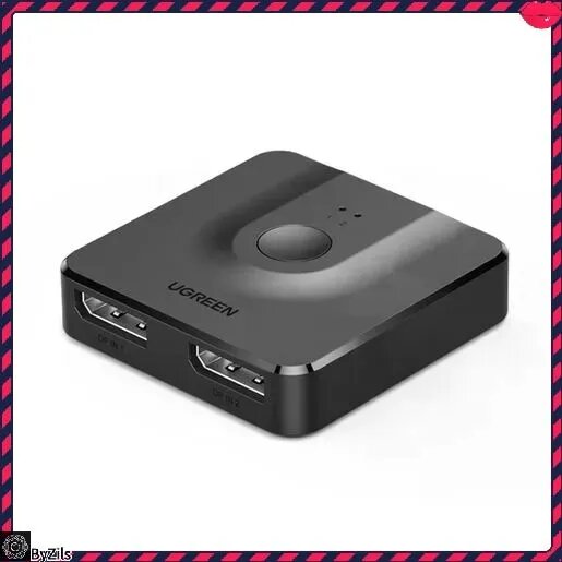 Разветвитель двунаправленный UGREEN CM430 (60622) DisplayPort Bi-directional Switch. Длина кабеля 1м. Цвет: черный.