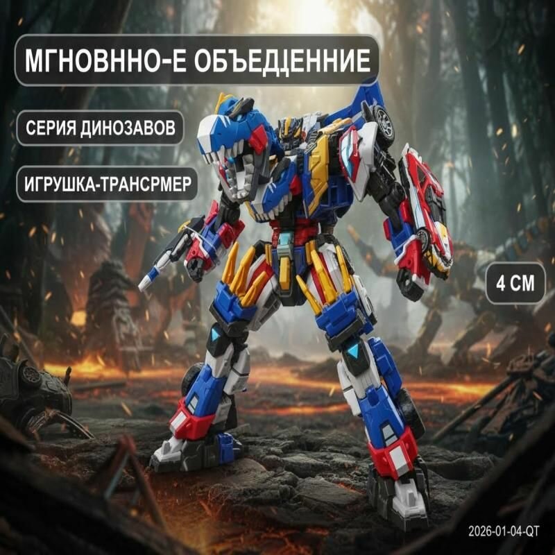 Игрушка-трансформер динозавр для мальчиков, совместимая с минифорс