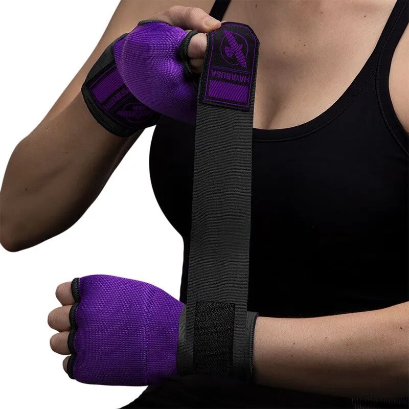 Бинты боксерские Hayabusa T3 Inner Glove Wraps Purple Фиолетовый Тренировочные перчатки для бокса — фото 1