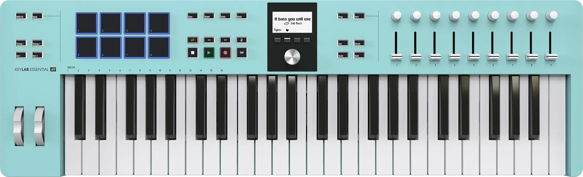 Миди-клавиатура Arturia KeyLab Essential 61 Mk3 Aquamarine