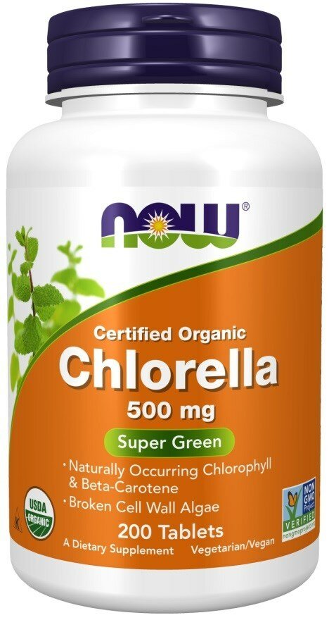 NOW Chlorella 500 mg (200таб)