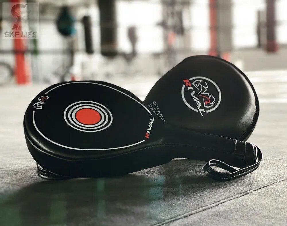 RIVAL Boxing Power Paddle Лапы боксерские для отработки ударов черные — фото 1