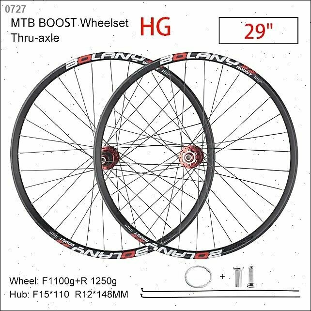 Колесная пара велосипеда BOYANY MTB 29 27.5 Boost Wheel через ступицу оси 110*15 148* Велосипедное колесо с широким ободом 12 мм XD/HG, спицами 32H и 6 собачками