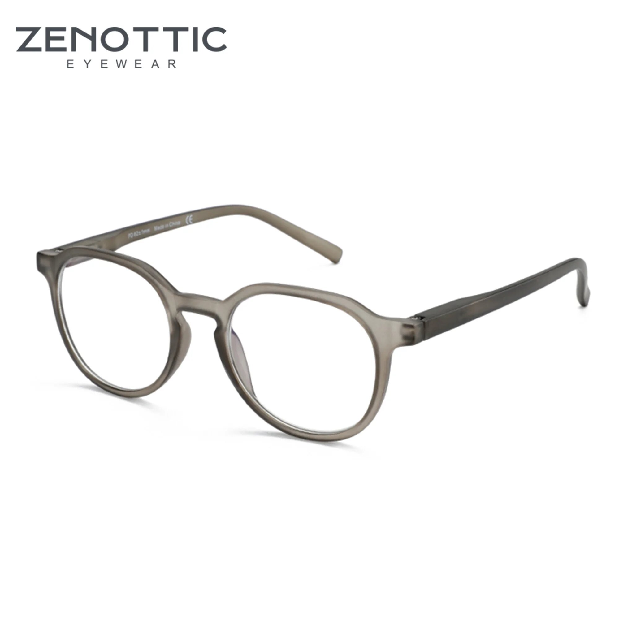 ZENOTTIC Очки круглые, серые, прогрессивные, анти-синий луч
