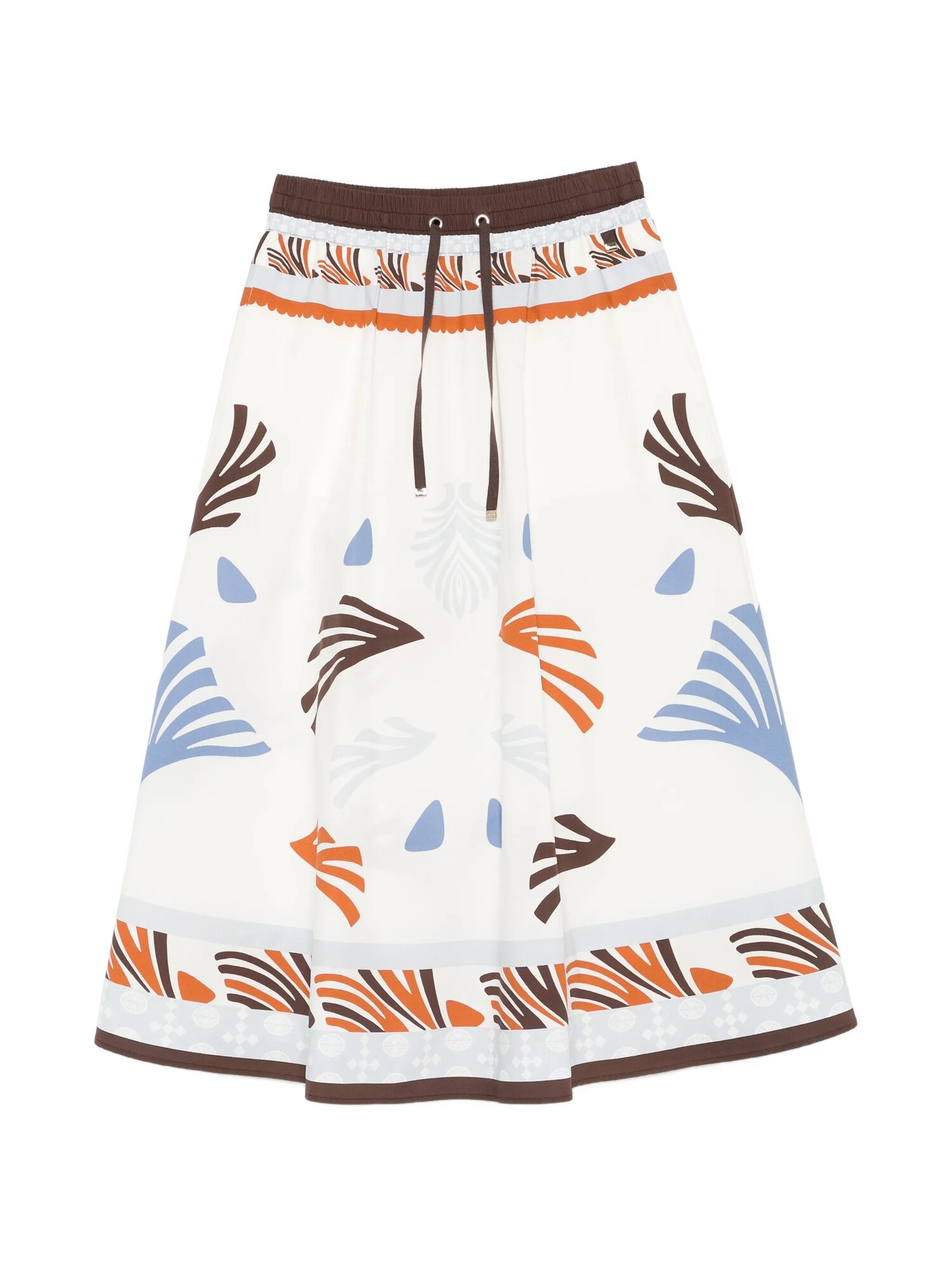 Юбка Herno Drawstring patterned midi skirt