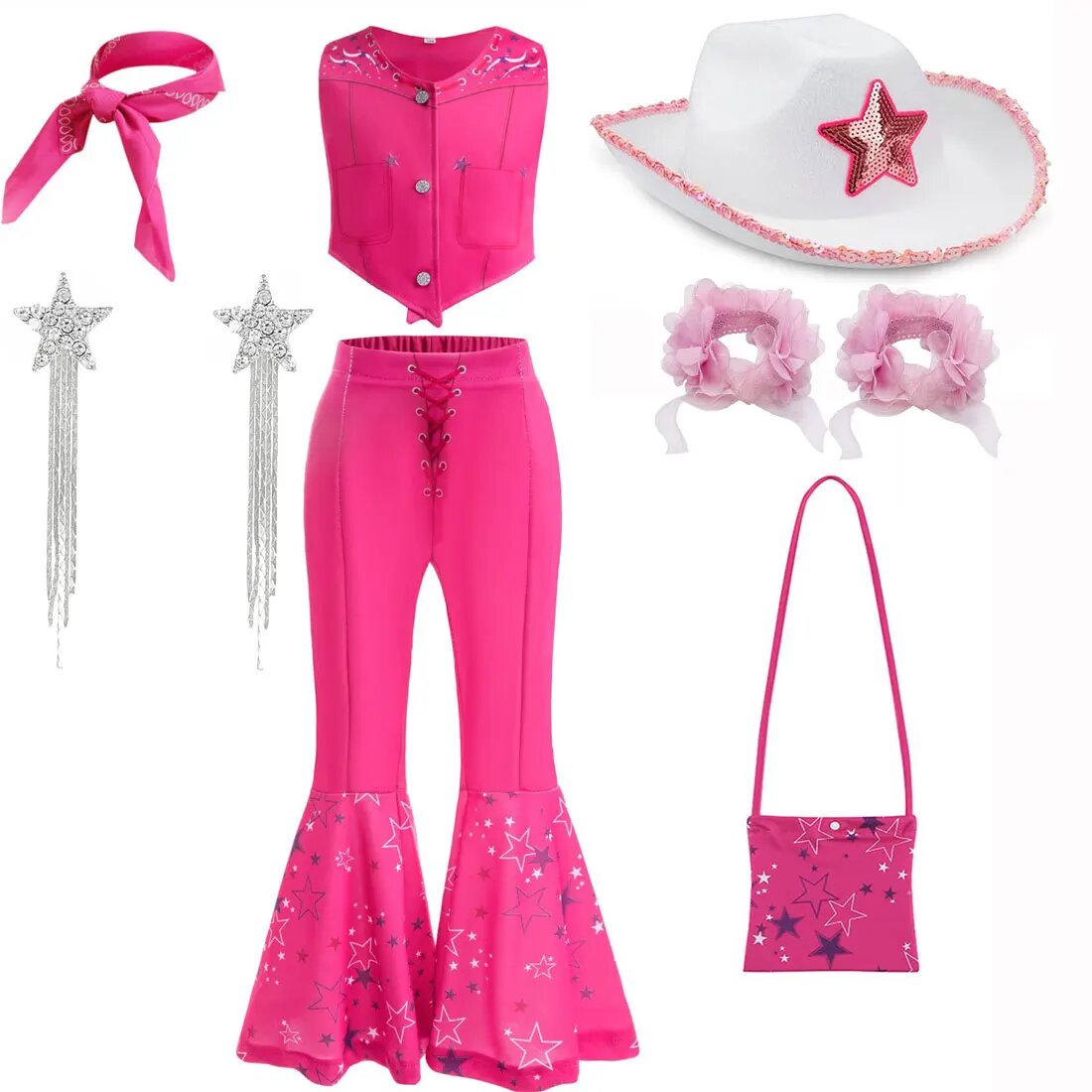 Костюмы для ролевых игр MESOQ, платье Марго Робби, розовое, 7-8T(TAG 140), Розовый, Barbie Suit 02