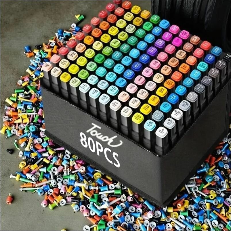 Набор маркеров, толщина: 1 мм, 80 шт.