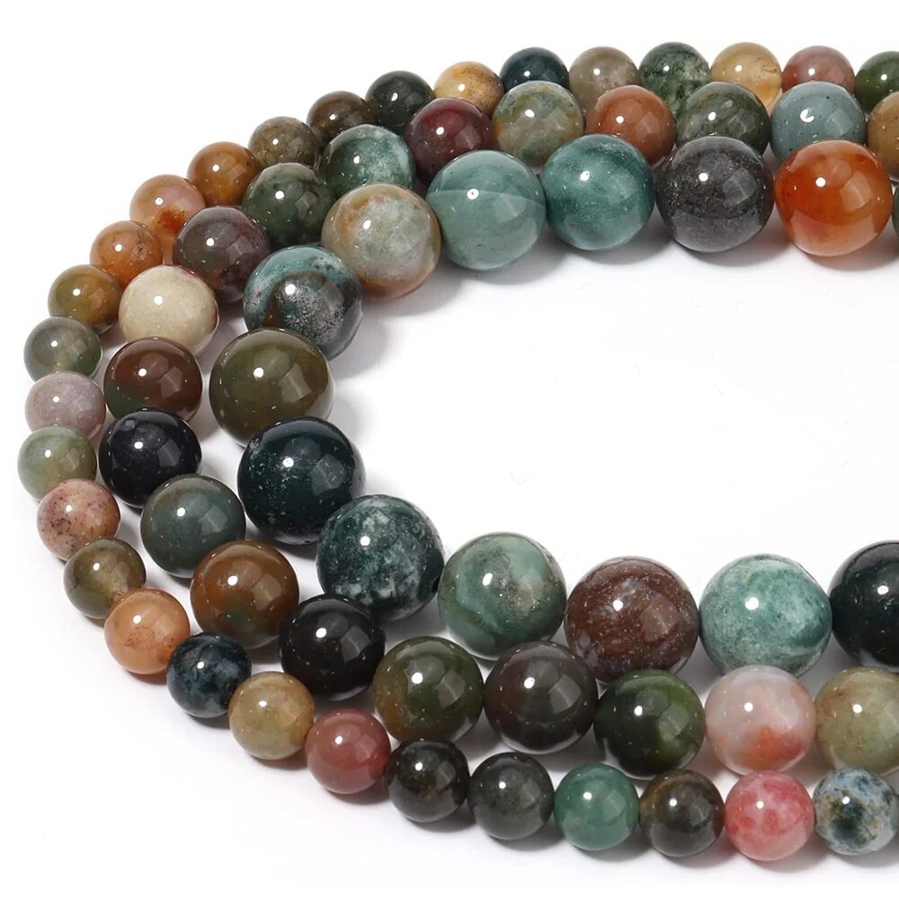 Индийский агат круглые бусины 2-14 мм 12mm (approx 32pcs)